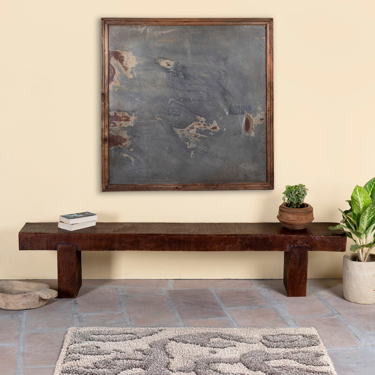 Ela- Reclaimed Wood Block Bench 200cm – Om Home & Garden